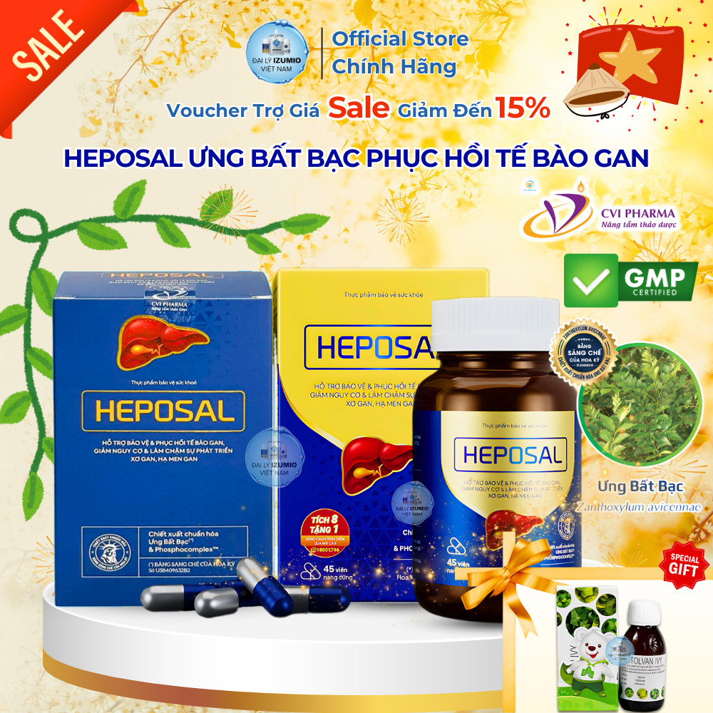 [Xuất Kèm VAT + Voucher 15%] Viên Uống Heposal CVI Pharma - Hộp 45v ...