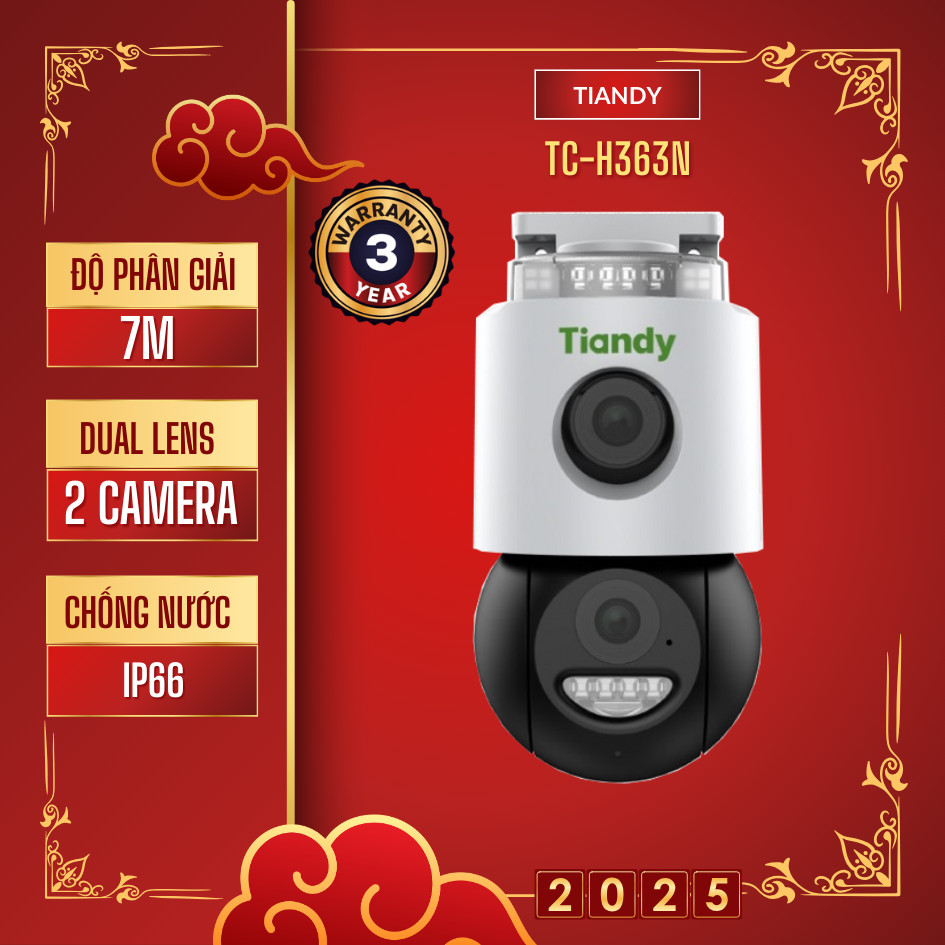 Camera WIFI TIANDY TC-H363N Dual Lens 2 Camera Chống Nước IP66 - Chính ...