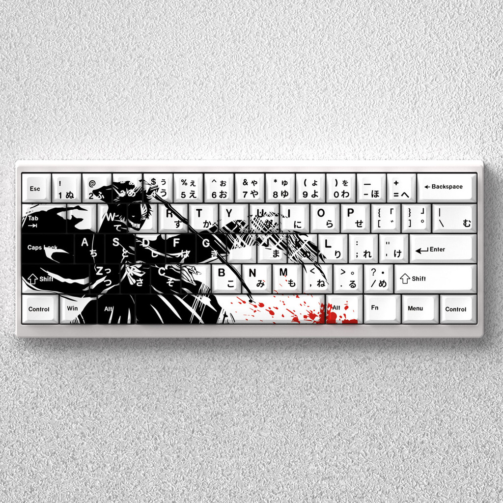 Kurosaki Ichigo Keycaps Cherry Profile PBT Thuốc nhuộm năm mặt thăng ...