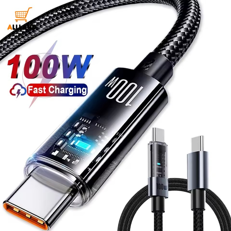 Cáp sạc USB C sang Type C PD100W Dây Nylon sạc nhanh tốc độ cao Dòng dữ liệu Type-C kép | Shopee ...