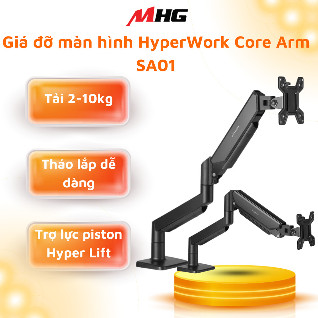 Giá Đỡ Màn Hình Hyperwork Core Arm SA01 - Phù hợp màn 22 - 34" - Tải ...