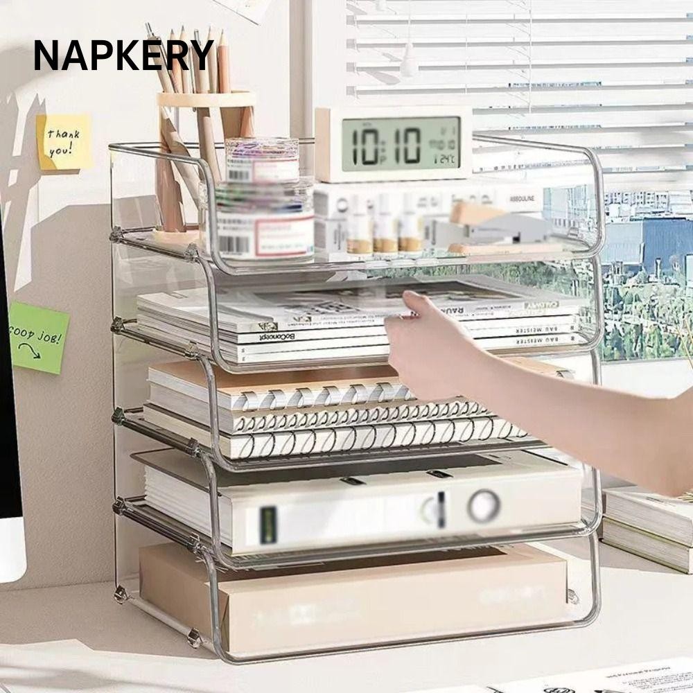 Khay đựng giấy tài liệu NAPKERY A4, Khay đựng hồ sơ để bàn trong suốt ...