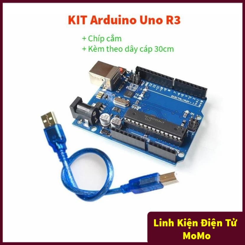 KIT Arduino Uno R3 Atmega 328P Chíp Cắm Có Kèm Dây Cáp | Shopee Việt Nam