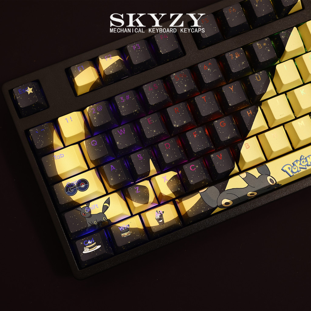 Umbreon Keycaps Cherry Profile Pokémon Hoạt Hình Thâm Nhập Ánh Sáng PBT ...
