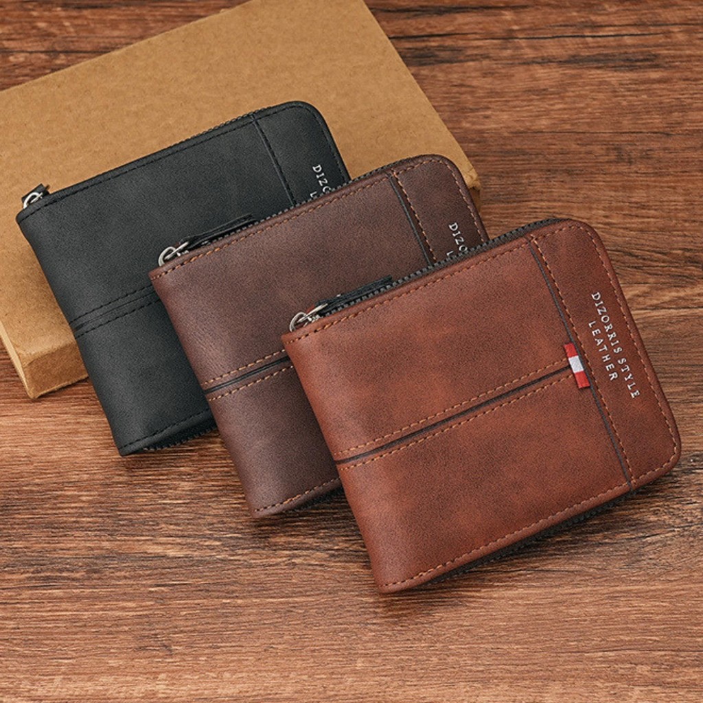 Ví Da Nam Khóa Kéo, Chất Liệu Da Mềm Mịn Cao Cấp, Nhiều Ngăn Đựng Tiền ...