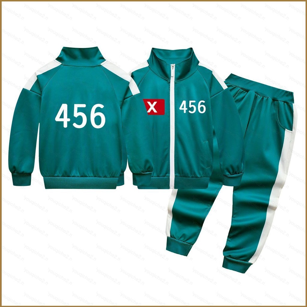 3 2 Cái / bộ Trò Chơi Mực 456 001 390 149 007 Áo Khoác Quần 110cm-170cm Đứng Lên Cổ Dây Kéo Áo ...