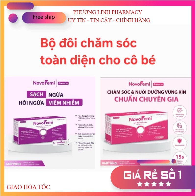 novofemi hồng phục hồi đa tầng, Tím hỗ trợ giảm ngứa mùi hộp 14v ...