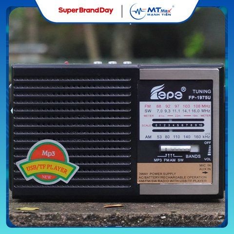 Đài FM RADIO FP-1975U- Loa nghe nhạc kết hợp đài radio - phong cách cổ ...