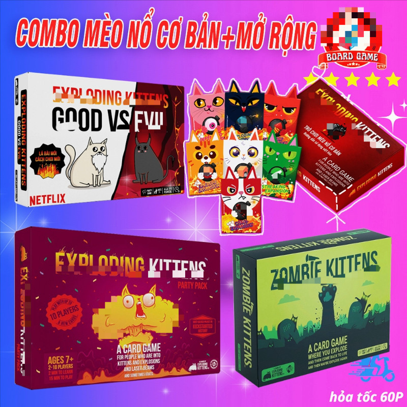Combo Mèo Nổ - Full 8 Bản Mèo Nổ Mở Rộng (Tiếng Việt) Exploding Kittens [BOARDGAME STORE ...