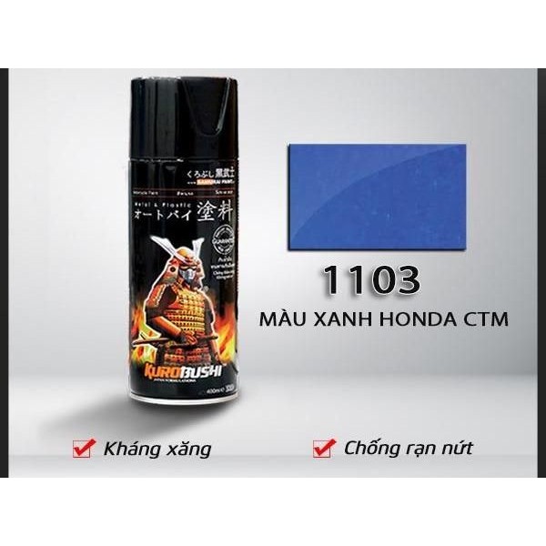 Sơn Xịt Samurai KuroBushi Giàu Gò Vấp - Màu Xanh Kim Loại 1103 (400Ml ...