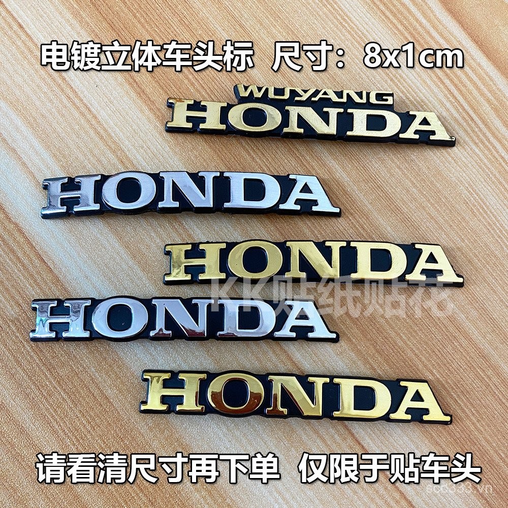 Thích hợp cho logo phía trước xe máy Wuyang Honda, decal mạ điện ba ...