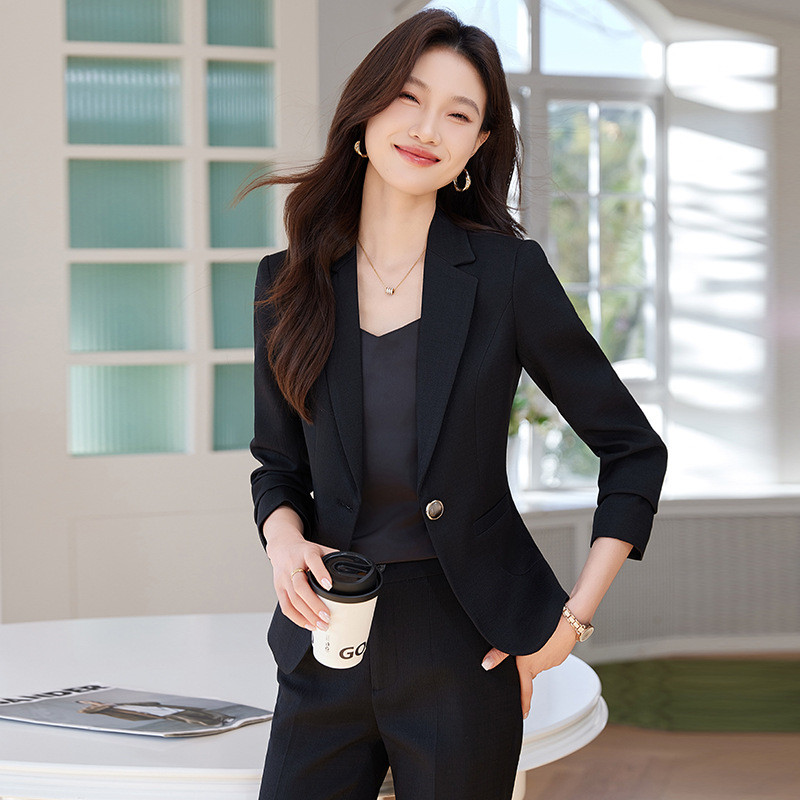 Bộ vest 205 đen, trang phục công sở nữ thần khí chất, trang phục chính ...