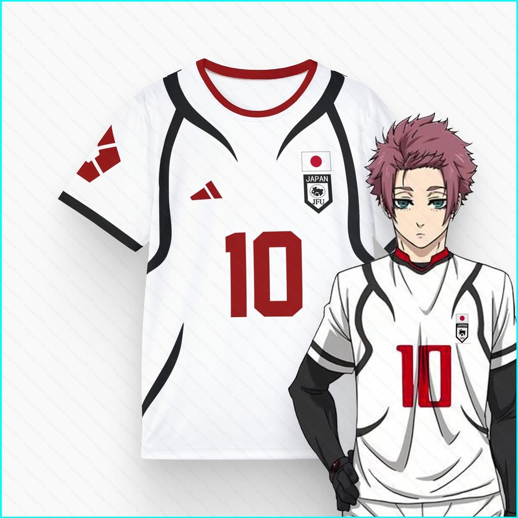 Yu3 BLUE LOCK SAE Cosplay vải jersey Full Graphic Áo thun mùa hè Anime ...