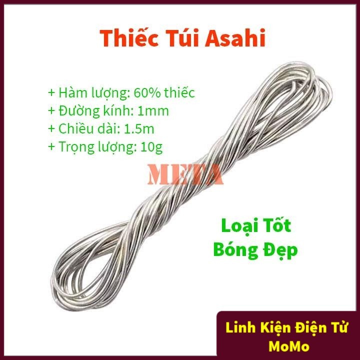 Thiếc Túi Asahi 1.5m/túi - Thiếc Hàn Asahi 1.5m (Loại Tốt, Bóng Đẹp) | Shopee Việt Nam