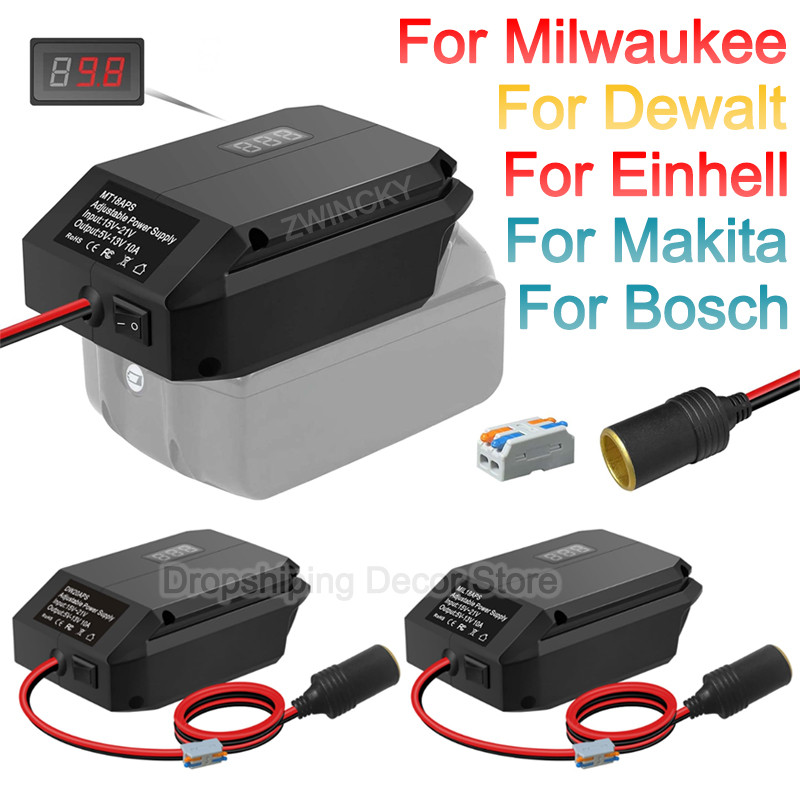 Bộ chuyển đổi bước xuống DC 18V sang 12V cho Makita / Dewalt / Milwaukee / Bosch 18V Pin Li-ion ...