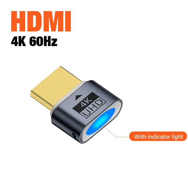 1 Chiếc 4K 60Hz PC Graphic Card Cheater Màn Hình Ảo Cho Laptop Để Bàn ...