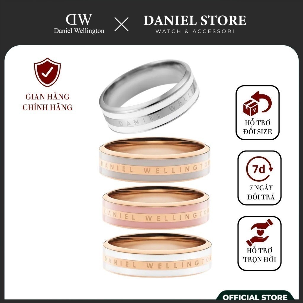 [Fullbox Túi] Nhẫn Daniel Welington Classic Emalie Ring Satin White DW ...