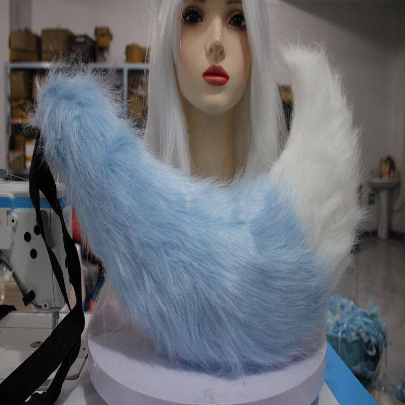 Anime Large Handmade Plush Animal Ears Beast Tail Cosplay Decoration ...