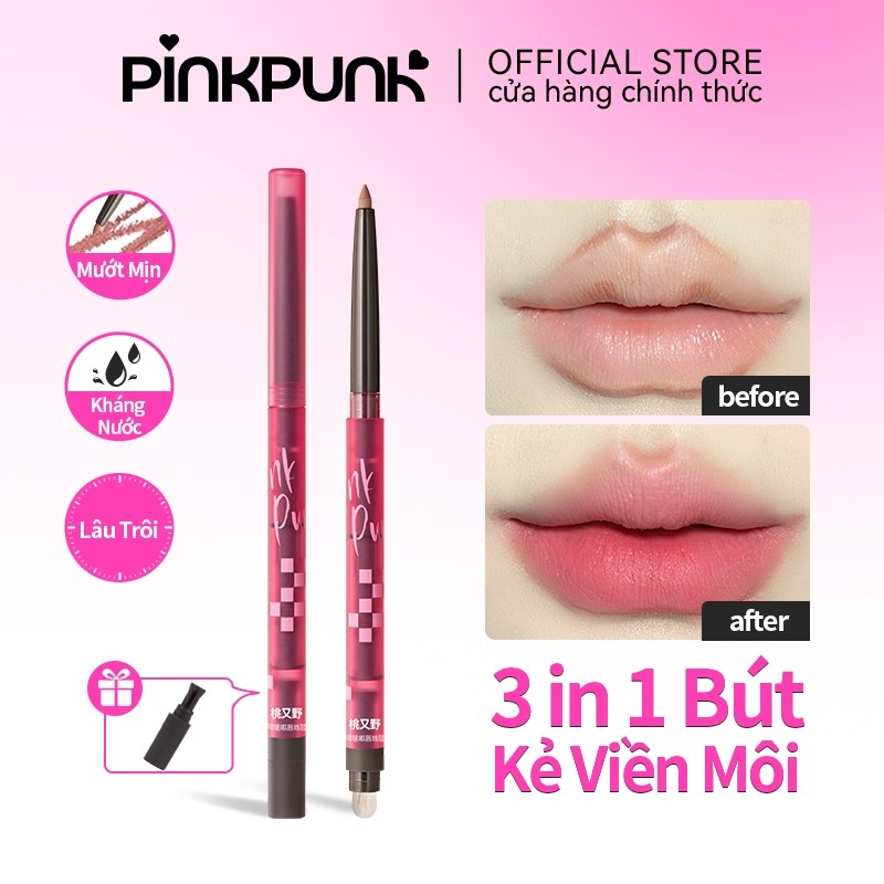 [PINK PUNK] Chì Kẻ Viền Môi PINK PUNK Lip Liner Bút kẻ Bọng Mắt Sáp Kết ...