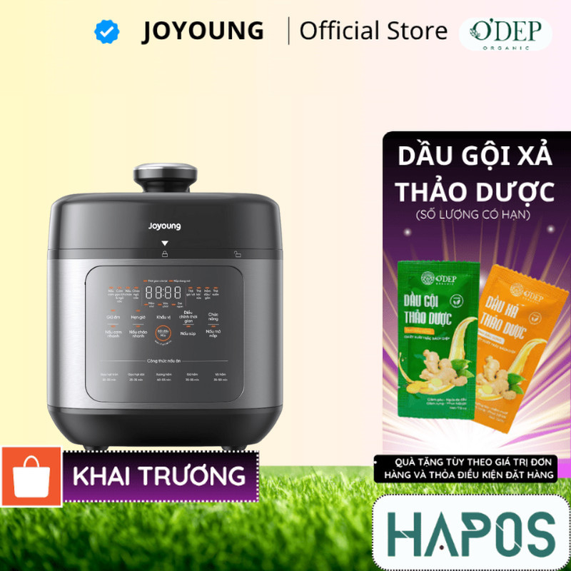 Nồi cơm áp suất, nồi áp suất đa năng Joyoung JHPC-5100 | Dung tích 5L (nấu cơm 1.8L) | Công suất ...