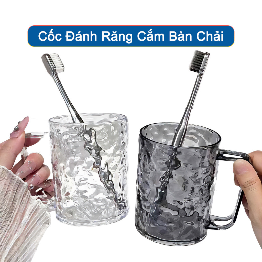 Ly cốc đánh răng hoạ tiết sóng nước phong cách châu âu 300ml -Ree_Mall ...