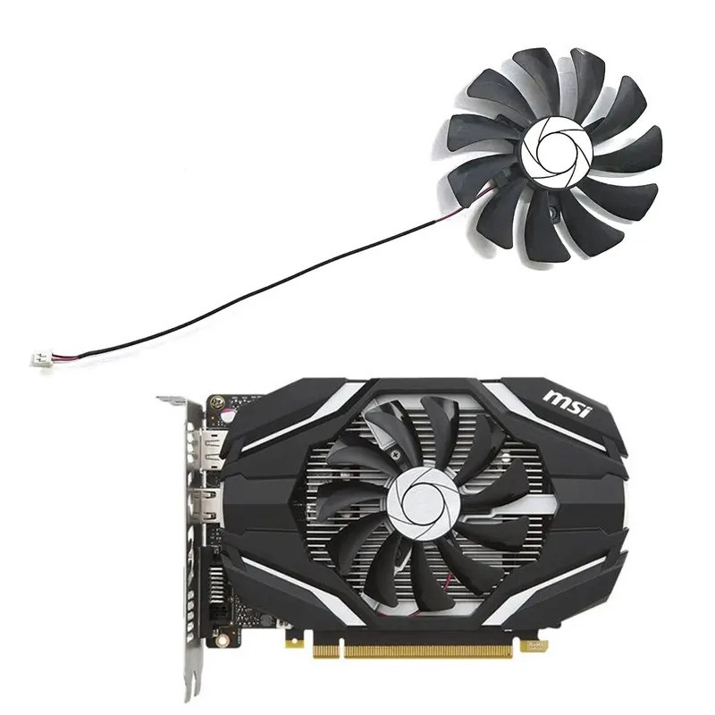 Quạt GPU 2PIN mới 85MM HA9010H12F-Z cho MSI GeForce GTX 1050 2G GTX ...