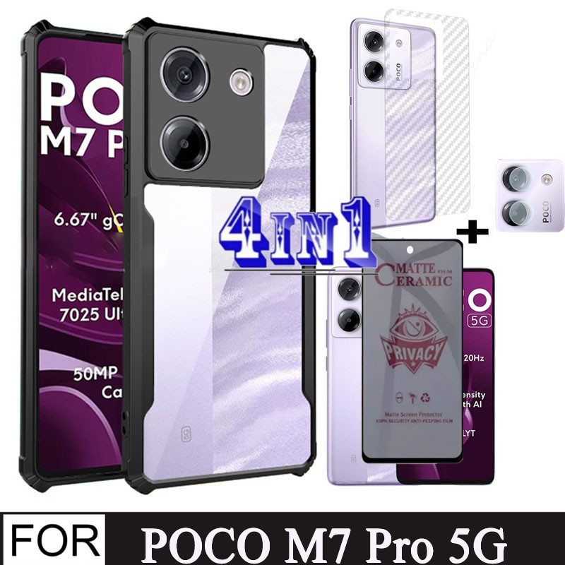 Ốp Điện Thoại Chống Sốc PocoM7Pro Cho Xiaomi Poco M7 Pro 5G 2025 M7Pro Vỏ Điện Thoại 4 Trong 1 ...