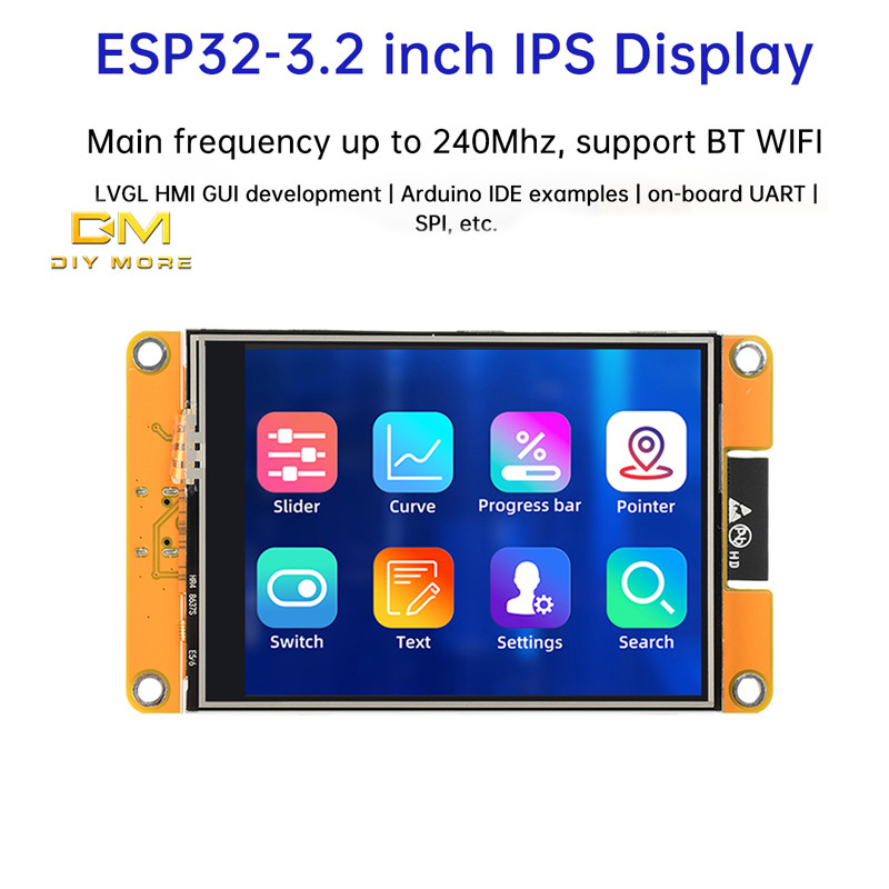 Diymore ESP32 WiFi BT Bảng phát triển mô-đun 3.2 inch ST7789P3 Trình điều khiển Màn hình cảm ứng ...