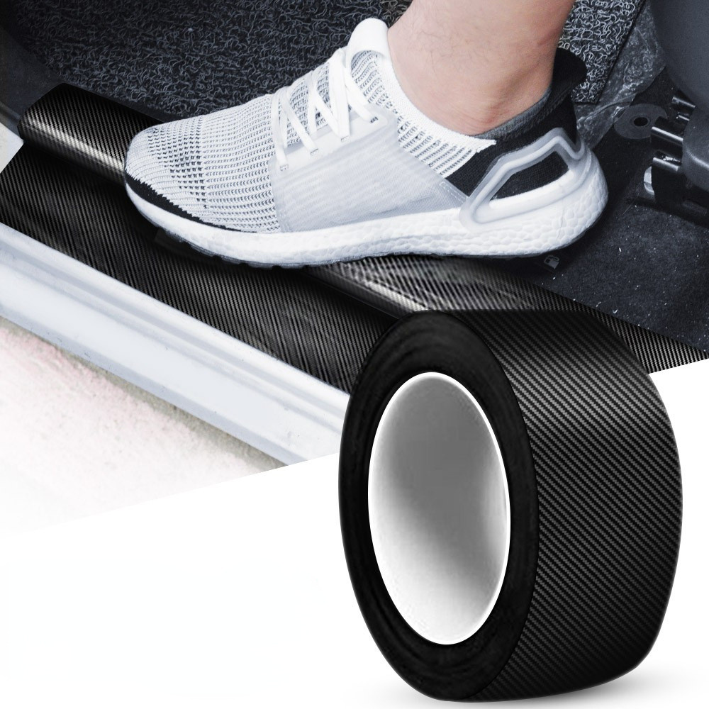Nẹp Chống Xước Bậc Cửa Ô Tô BC3 ĐEN Cuộn 5 Mét BC3 Vân Cacbon, Keo Dán ...