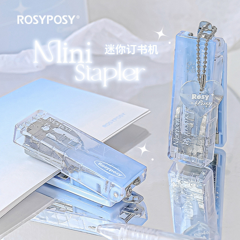 Puffocatä Rosyposy Mini Stapler Văn phòng Đa chức năng ins Máy ghim cầm tay màu Gradient trong ...