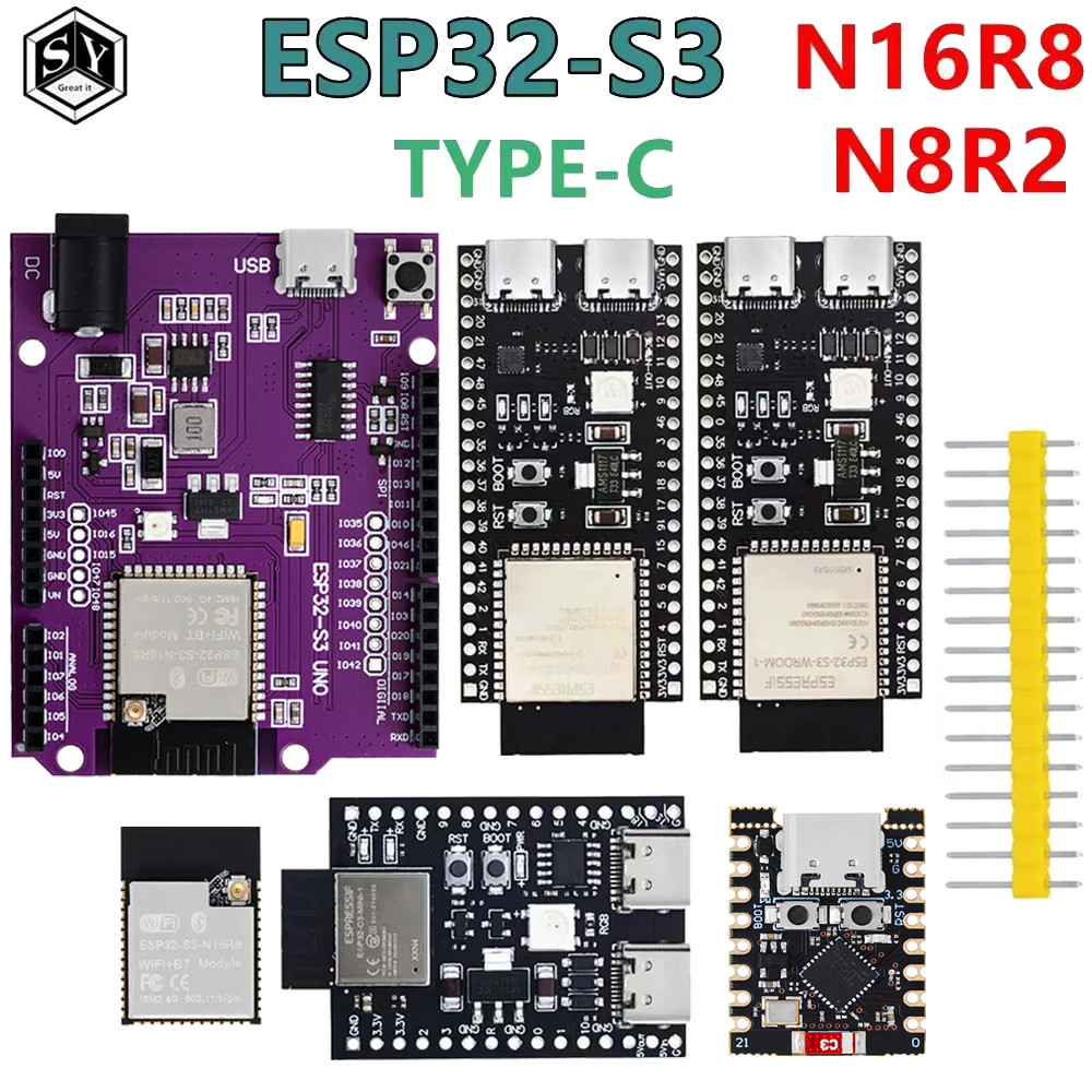 ESP32-S3-DevKitC-1 ESP32-S3-n16r8 n8r2 uno WiFi Bảng phát triển lưới BLE 5.0 tương thích ...