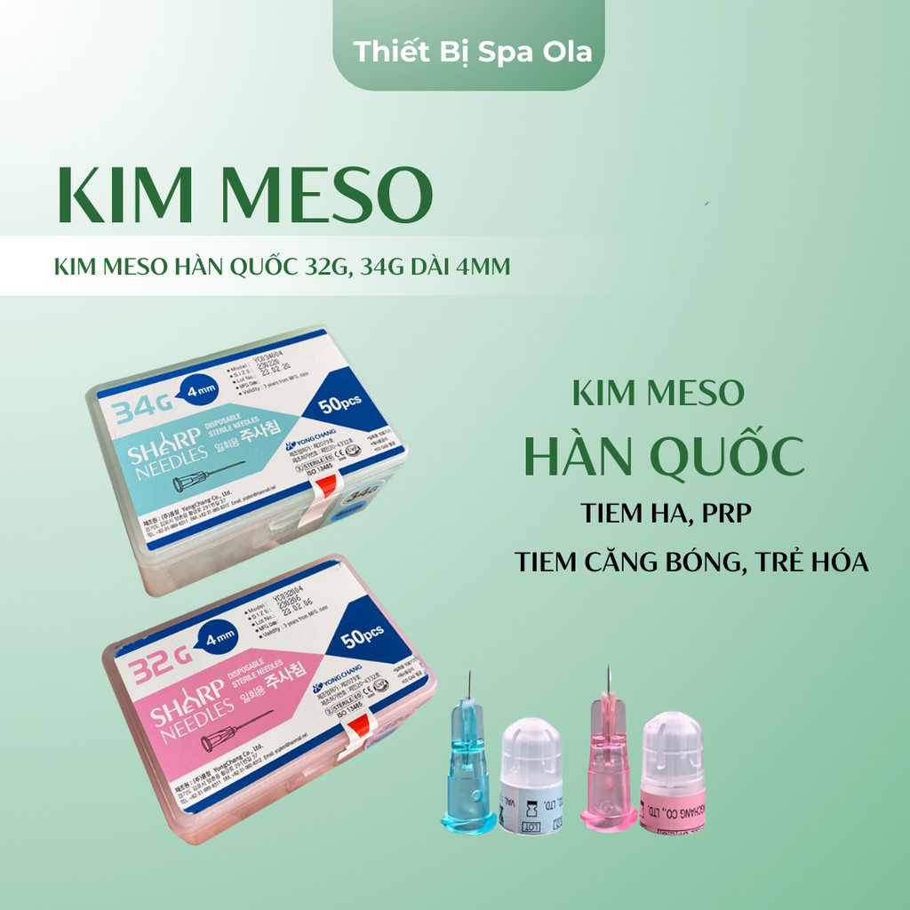 Kim MESO 32G 34G Dài 4mm, Tiêm Dưỡng Chất Căng Bóng Da, PRP | Shopee Việt Nam