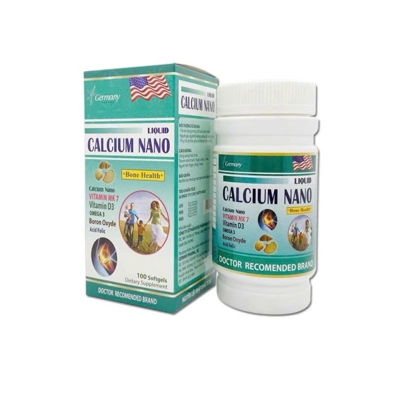 Viên uống CALCIUM NANO LIQUID bổ sung canxi, vitamin và các khoáng chất cần thiết – Hộp 100 viên ...