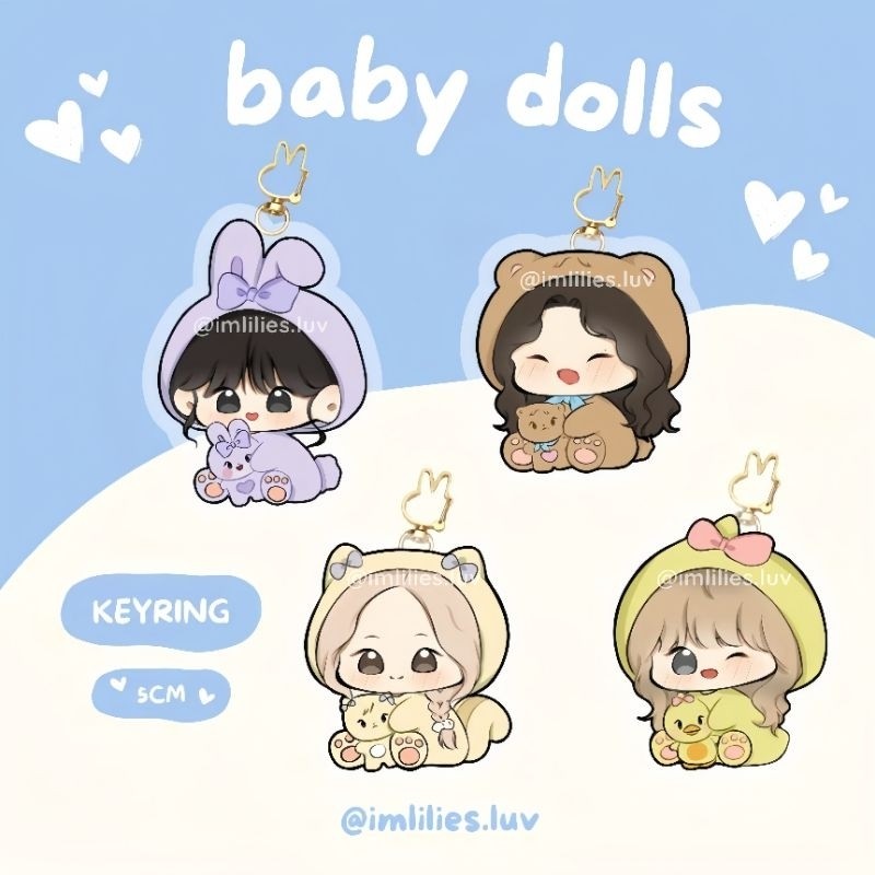 Keyring & Standee Blackpink chibi ver Baby Dolls (HANDMADE) | Shopee ...