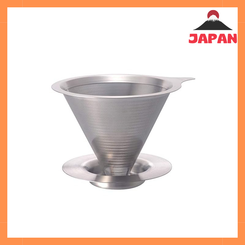 HARIO Double Mesh Metal Dripper - 1 to 4 Cups, Hairline Silver/Metal ...