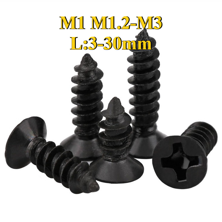 M1 / M1.2 / M1.4 / M1.7 / M2 / M2.3 / M2.6 / M3 Vít gỗ,Đinh ốc vít,Vít răng thưa bắn gỗ, vít bắt ...