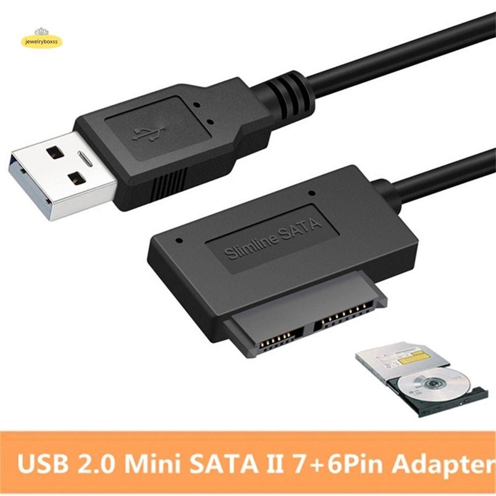 Jewelryboxss USB2.0 sang Mini Sata Cáp USB Cáp kỹ thuật số Dây truyền động dễ dàng ROM Slimline ...