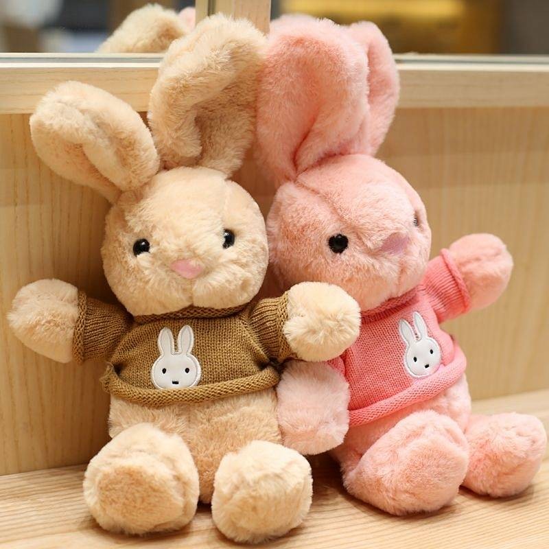 Super Cute Rabbit Plush Toy Doll Little Bunny Plush Toy Lint-Free Plush ...