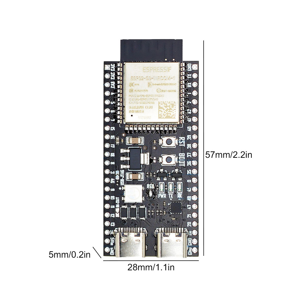 [Bikeaway.vn] Bảng phát triển ESP32 / ESP32-S3 / ESP32-C3 Dual Type-C WiFi + BT BLE Module N16R8 ...
