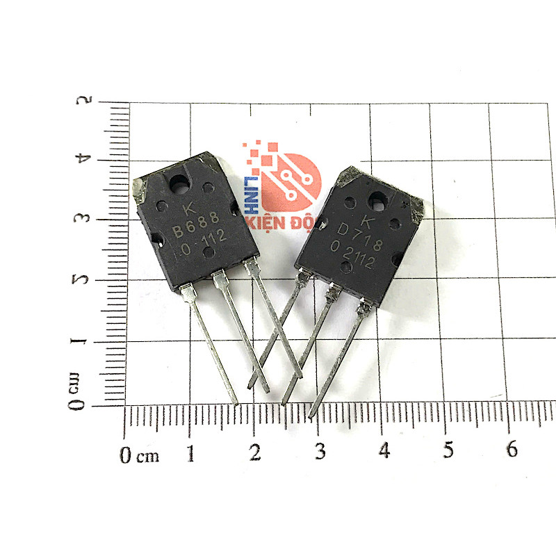 [Combo 2 cặp] Transistor D718(2SD718-NPN) và B688(2SB688-PNP) 120V/8A/80W TO-3P(I) hàng mới ...