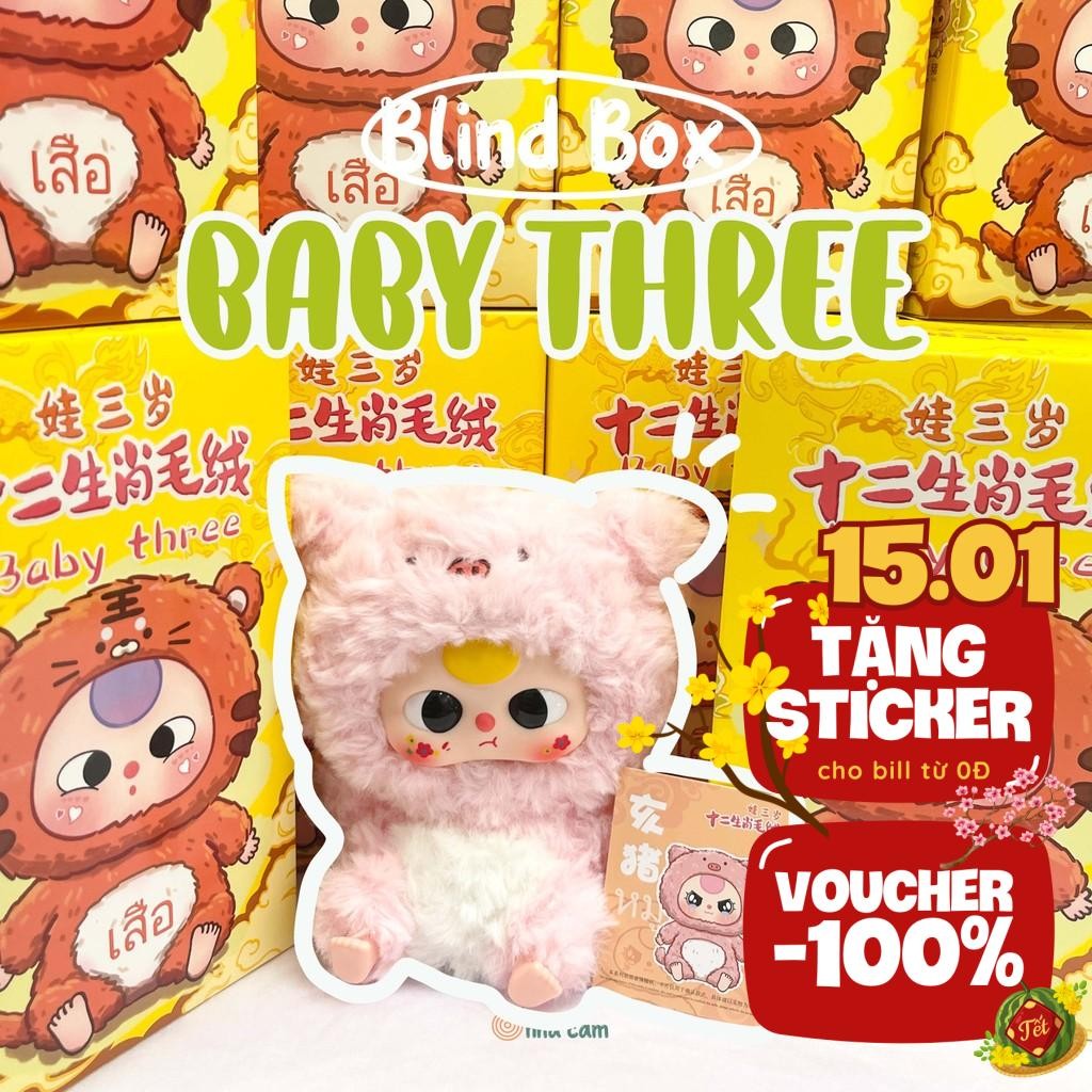 {Chính Hãng} Blind Box Baby Three 12 Con Giáp Thỏ Thị Trấn Hải Sản Nhà ...