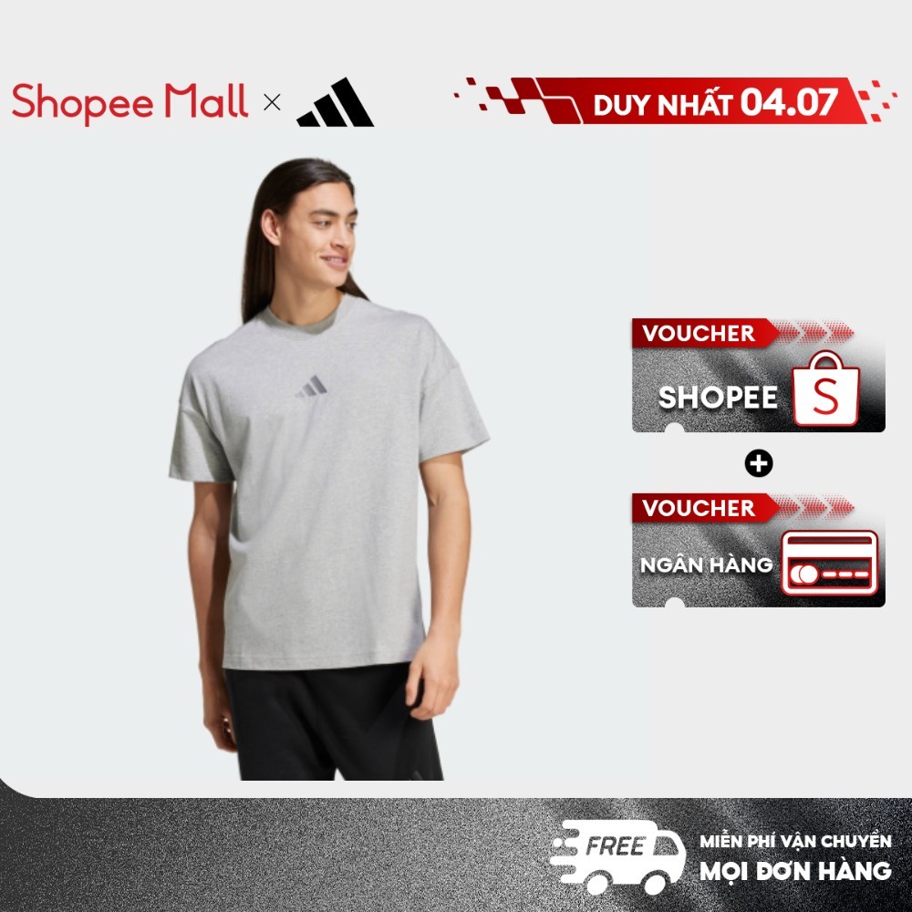 adidas Lifestyle ALL SZN Tee Men Grey IY4138 | Shopee Việt Nam
