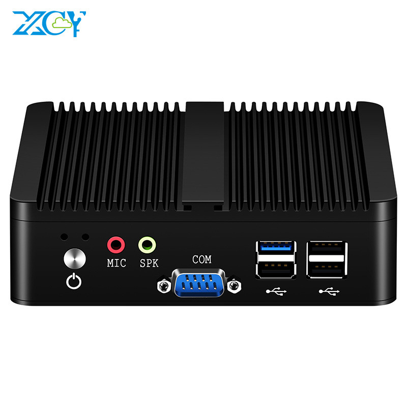 XCY Fanless Mini PC Intel Celeron J6412 Dual Ethernet 2x COM RS232 ...