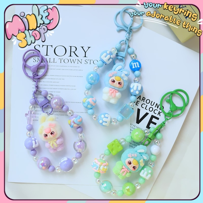 Móc Khoá Dây Charm[Ngẫu Nhiên] Thỏ Macaron Dễ Thương Móc Chìa Khoá Baby ...