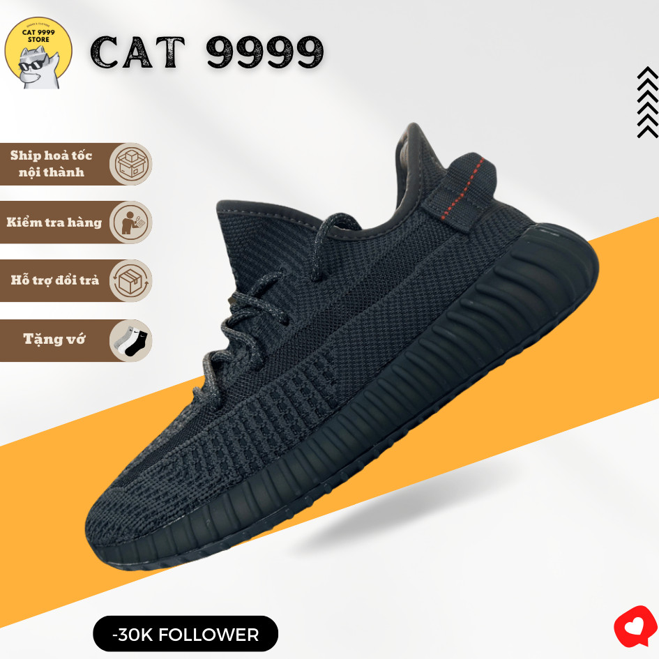 Giày Yz Boost 350 V2 Black Reflective, Yz 350 Đen Phản Quang Bản Cao Cấp Boost Nén Hạt - CAT ...