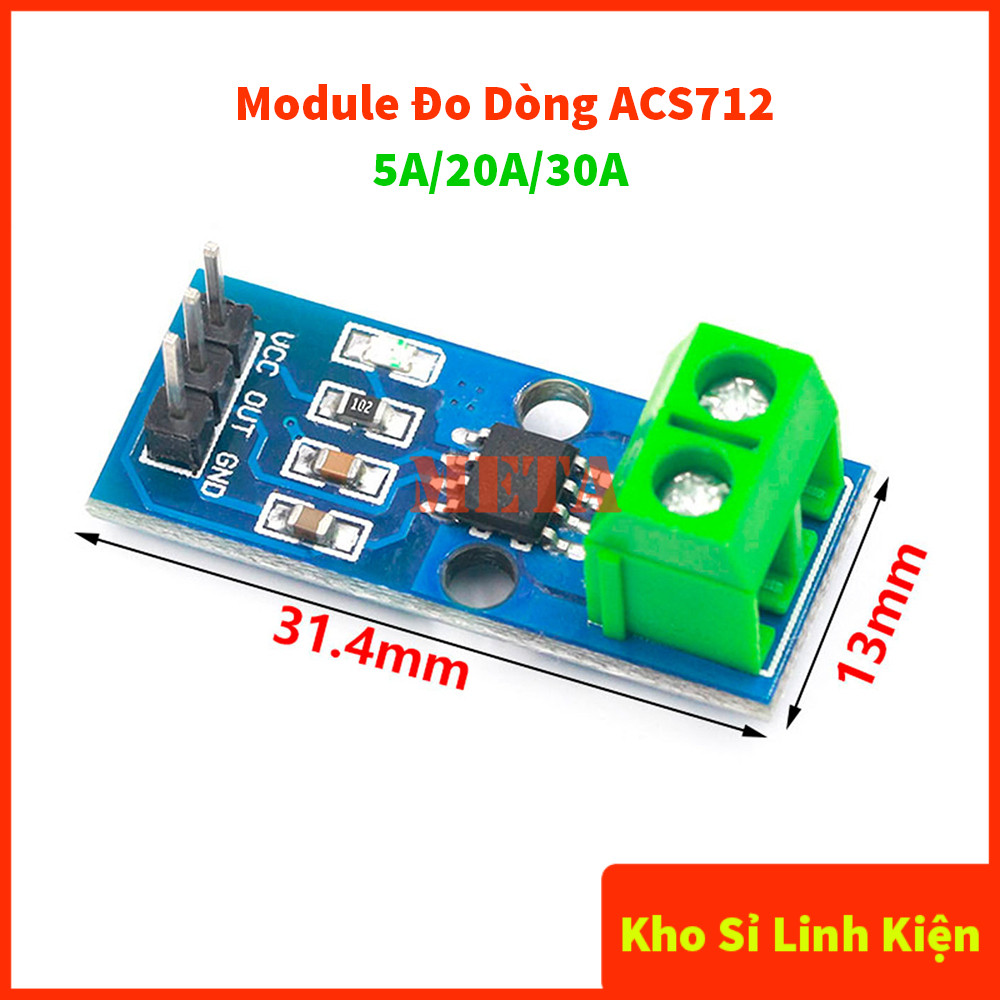 Modul Cảm Biến Dòng Điện Hall ACS712 5A/20A/30A - Module đo dòng ACS712 ...