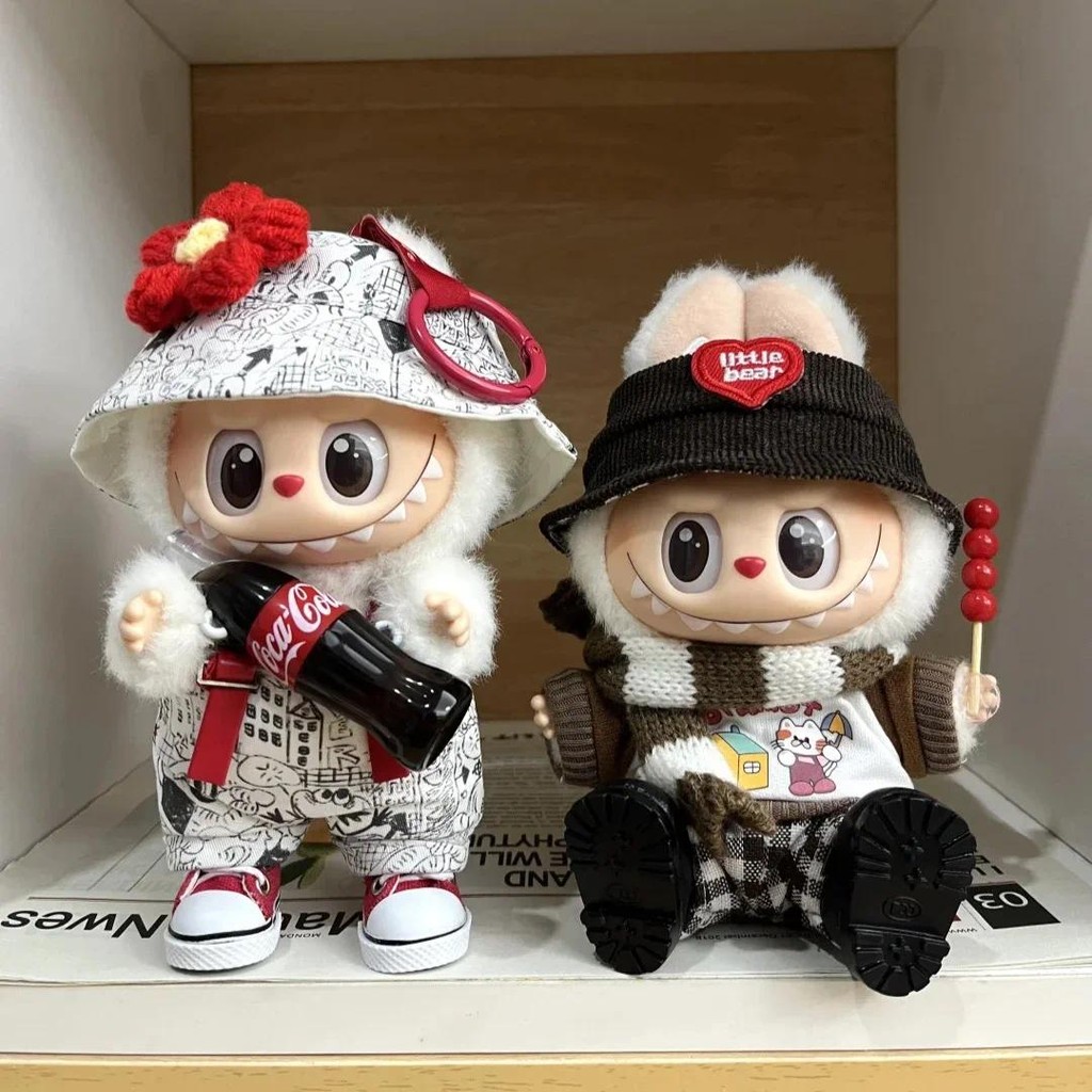 Mt 17cm Labubububu V1 / V2 Bộ quần áo búp bê in hình Bộ áo Hoodie ...