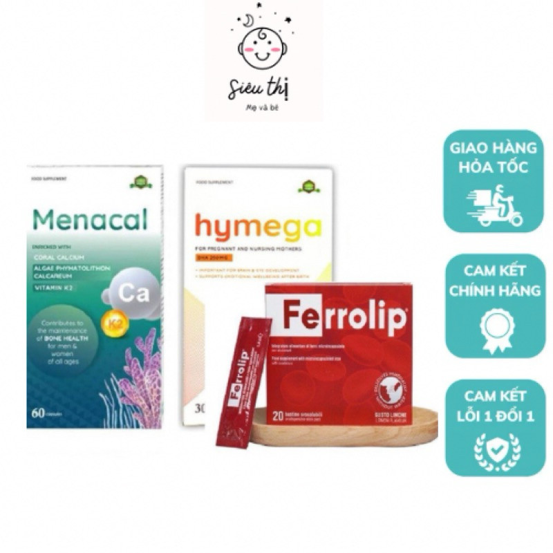 Bộ ba dưỡng chất Sắt - Canxi - DHA cho mẹ bầu, mẹ sau sinh, người trưởng thành Aplicaps ...