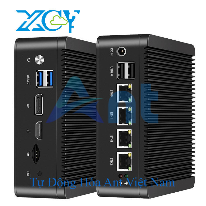XCY Mini PC Intel N100 j4125 J1900 N2830 n5105 4x2.5 gam Ethernet Thin ...