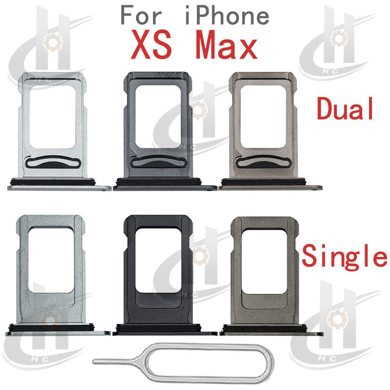 Dành Cho iPhone XS Max Sim Khay Đựng Thẻ Khe Cắm Đầu Đọc Thẻ SD Khe Cắm Adapter Linh Kiện Thay ...